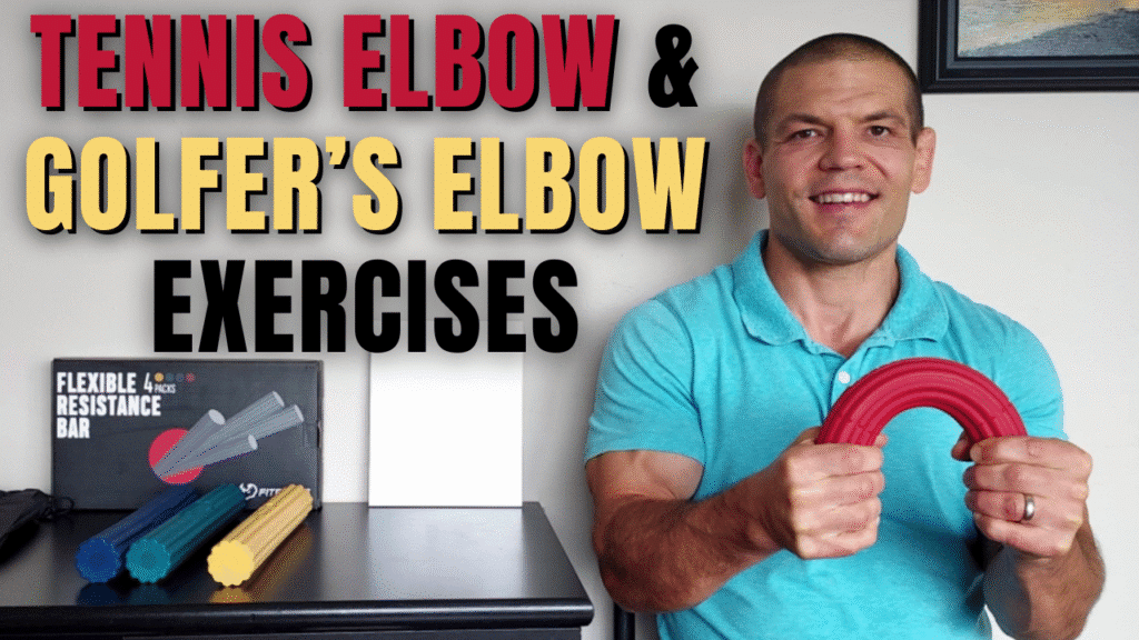Golfer's Elbow & Tennis Elbow Exercises With Resistance Bars